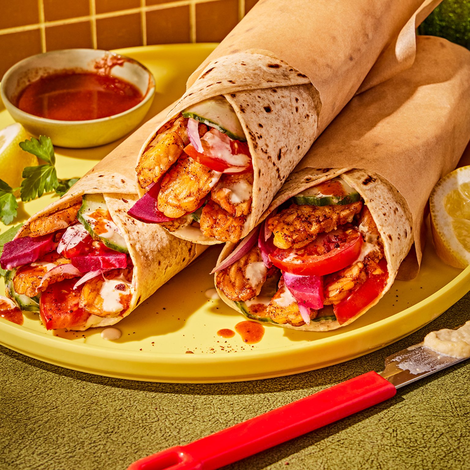 Shawarma Spiced Tempeh Pita Wrap - LightLife®